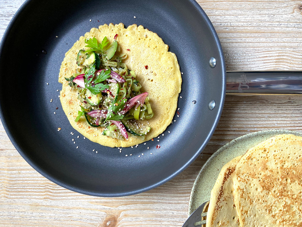 Spring chickpea pancake recipe – Tala Cooking