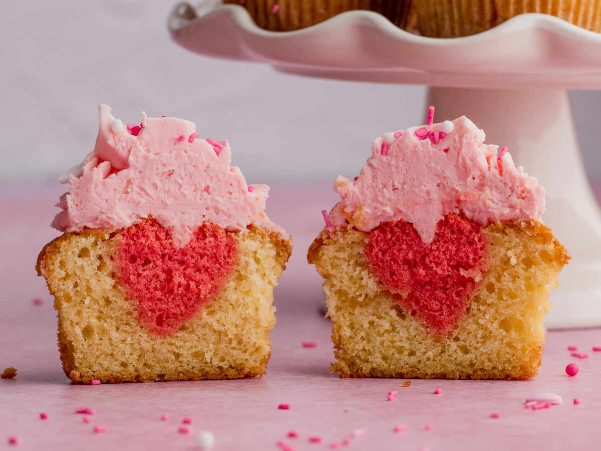 Heart Surprise Cupcakes – Tala Cooking