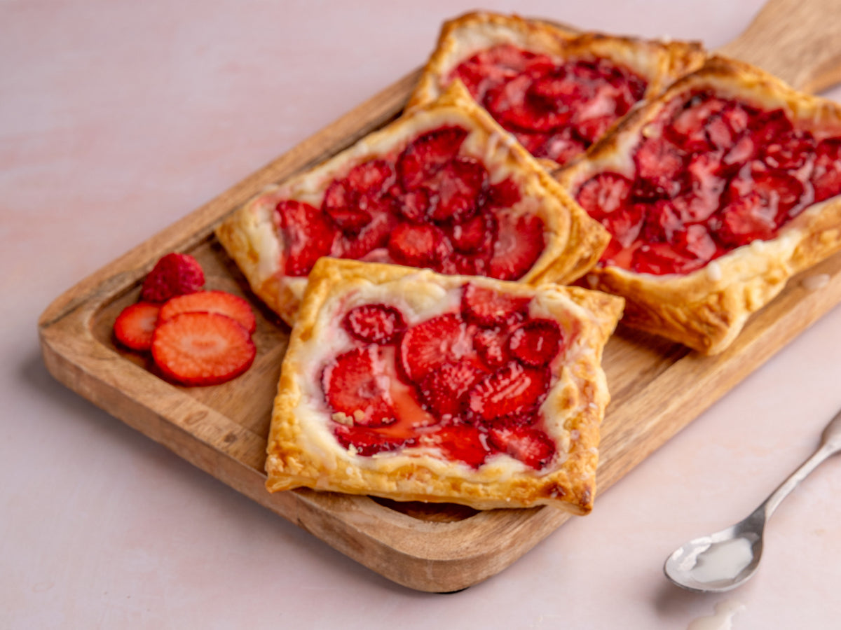Strawberry Puff Pastry Squares – Tala Cooking