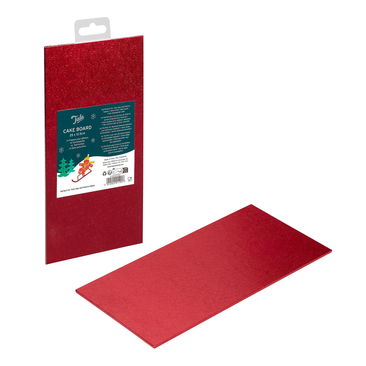 Tala Christmas Cake Board 25 x 12.5cm - Red Foil – Tala Cooking