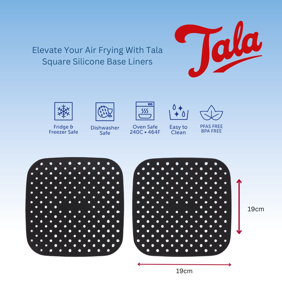 Tala 2 Square Silicone Base liners 19 x 19cm – Tala Cooking